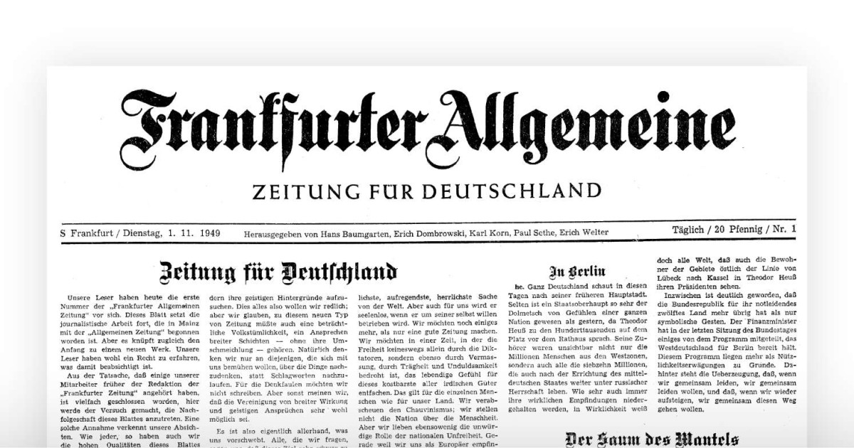 Geschichte der FAZIT-STIFTUNG – unabhängig seit 1959